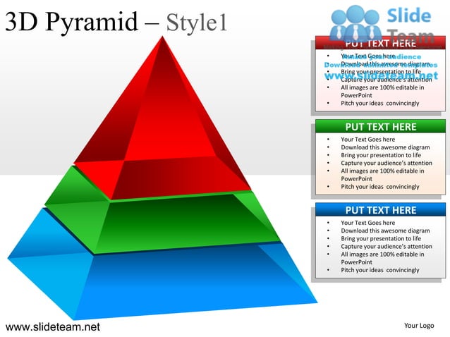 3d pyramid stacked shapes chart design 1 powerpoint ppt slides.