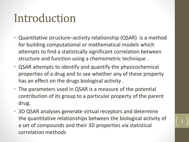 3D QSAR | PPTX