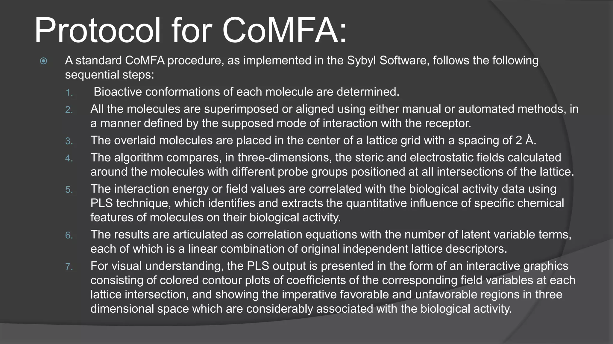 3 D QSAR Approaches and Contour Map Analysis | PPTX