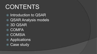 3 D QSAR Approaches and Contour Map Analysis | PPTX