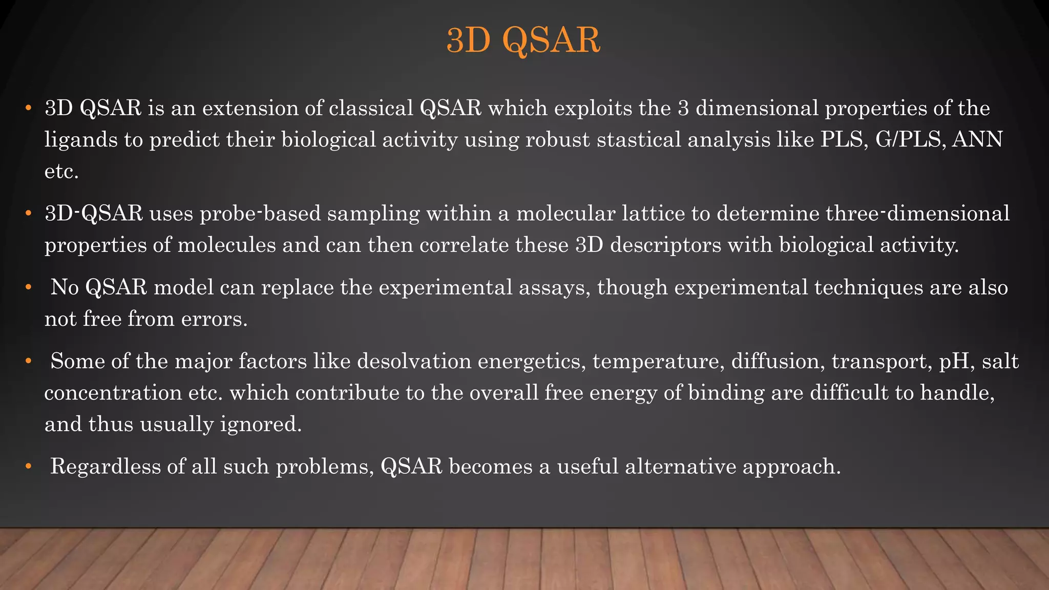 3 d qsar approaches structure | PPTX