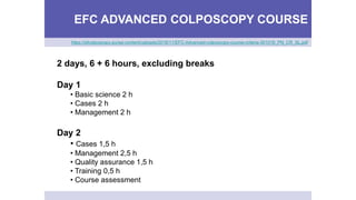 Xavier Carcopino - EFC Certification of colposcopy courses | PPT
