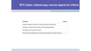 Xavier Carcopino - EFC Certification of colposcopy courses | PPT