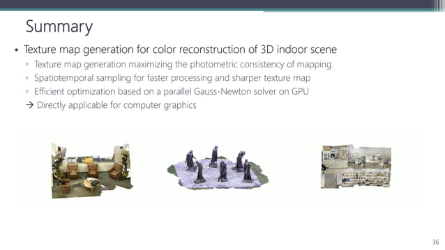 Color And 3d Semantic Reconstruction Of Indoor Scenes From Rgb D Stream Ppt