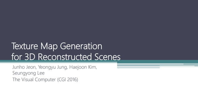 Color And 3d Semantic Reconstruction Of Indoor Scenes From Rgb D Stream Ppt