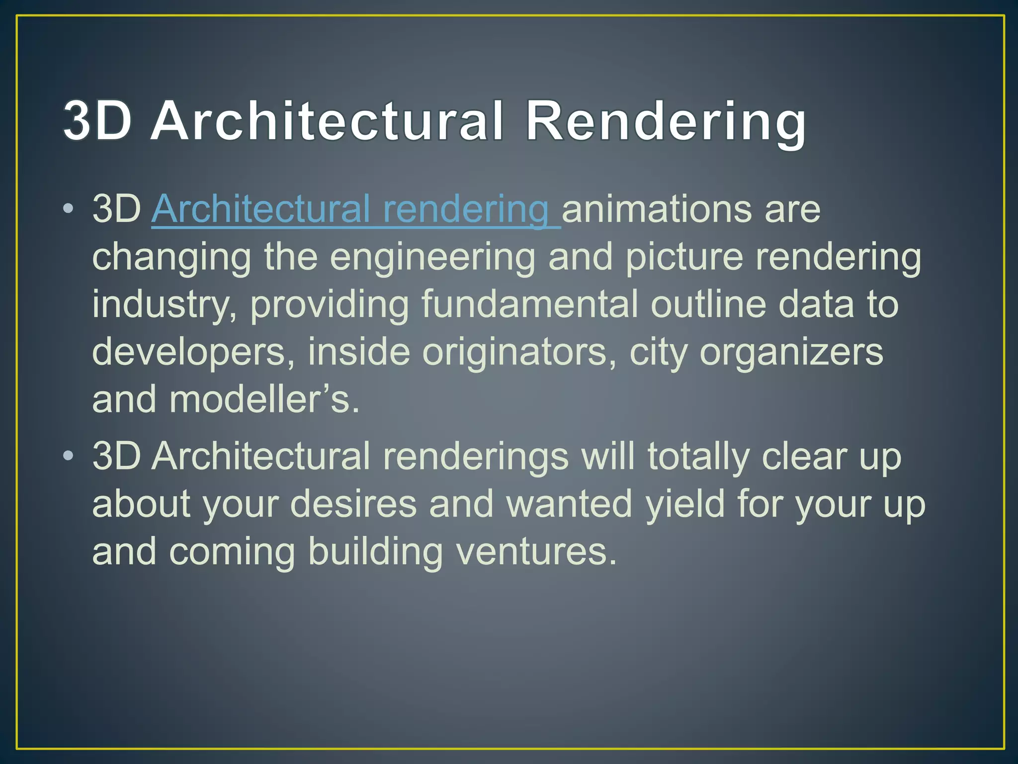 3D Rendering | 3D Architectural Rendering | 3D Render | PPT