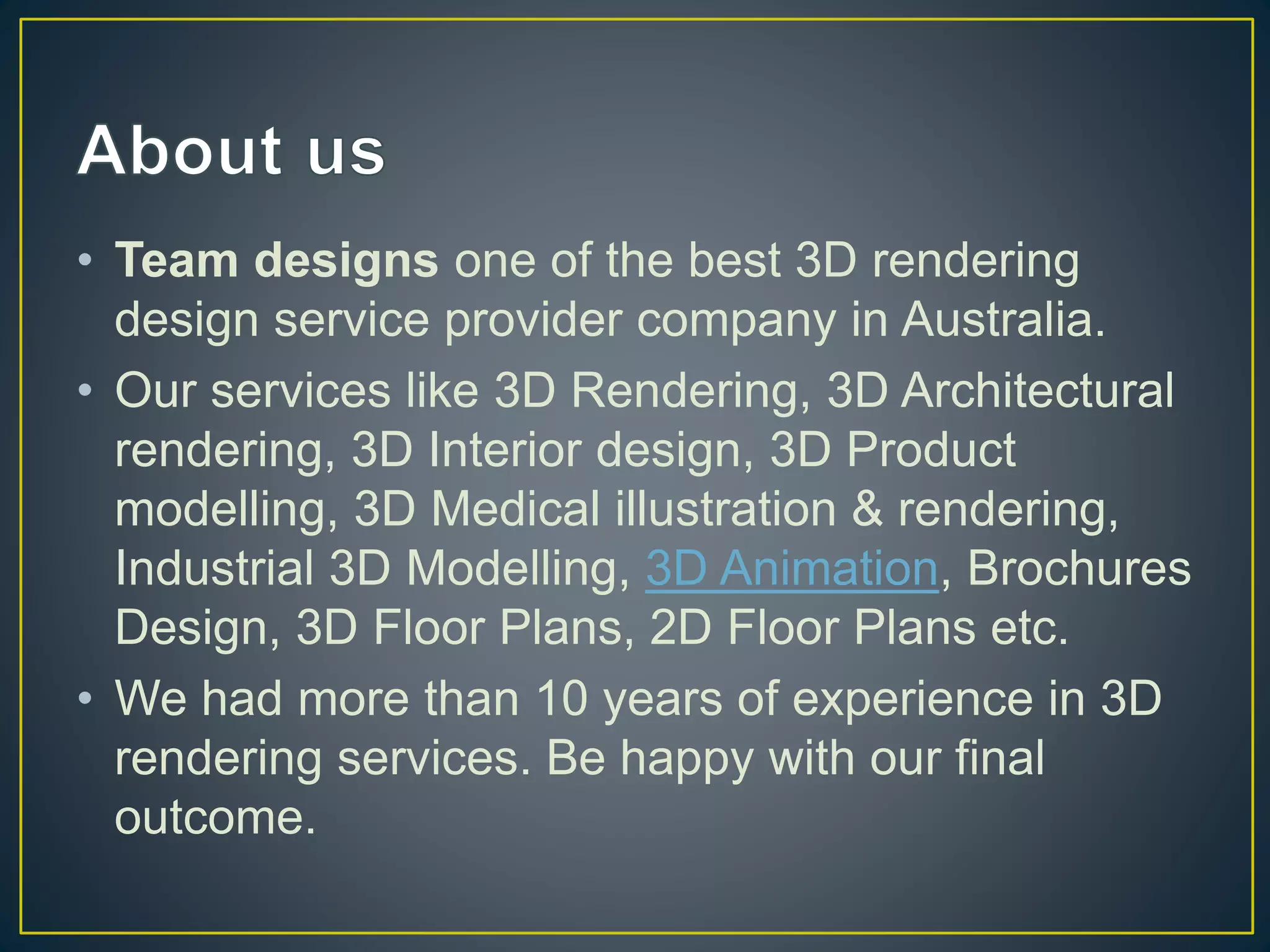 3D Rendering | 3D Architectural Rendering | 3D Render | PPT | Free Download