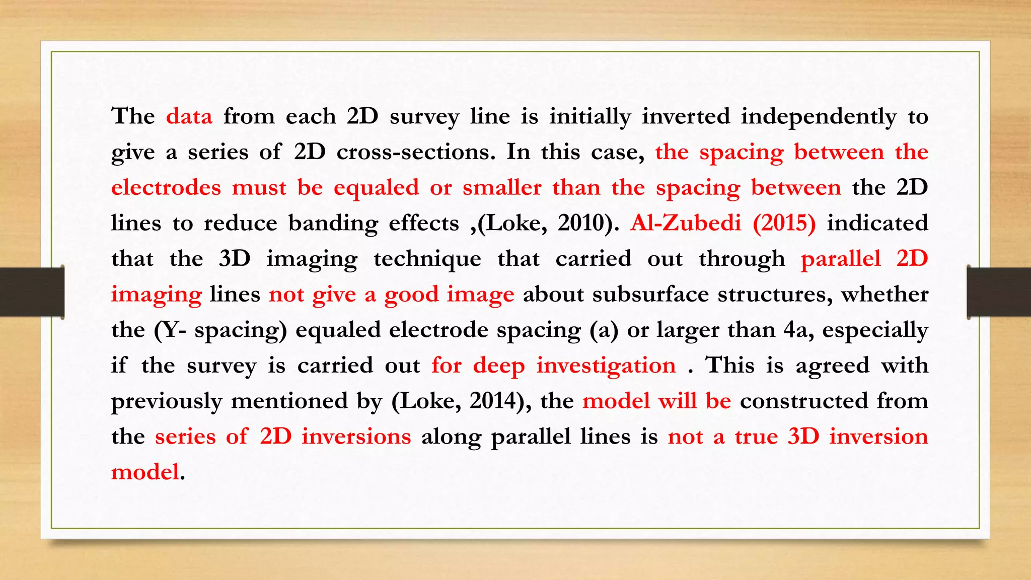 3d resistivity imaging technique | PPTX