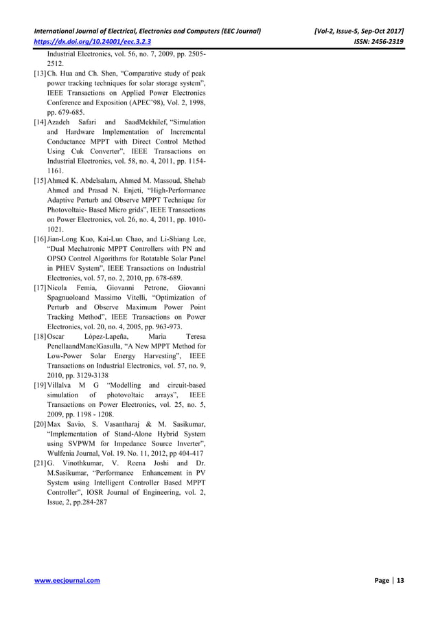 Drive Applications of Fuzzy Logic Controlled Interleaved Boost Converter for Maximum Power Point ...