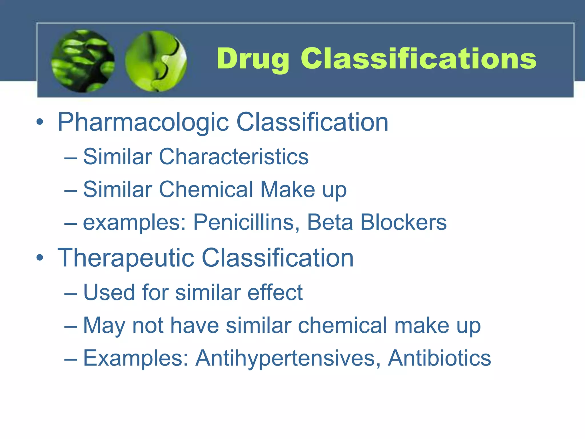 Classification of drugs | PPTX