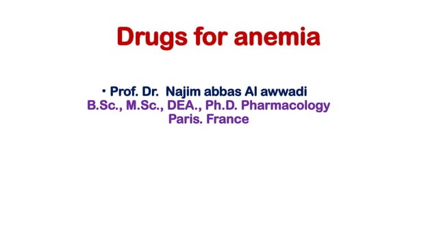 3 Drugs of Anemia.pptxTherapeutic approach | PPT