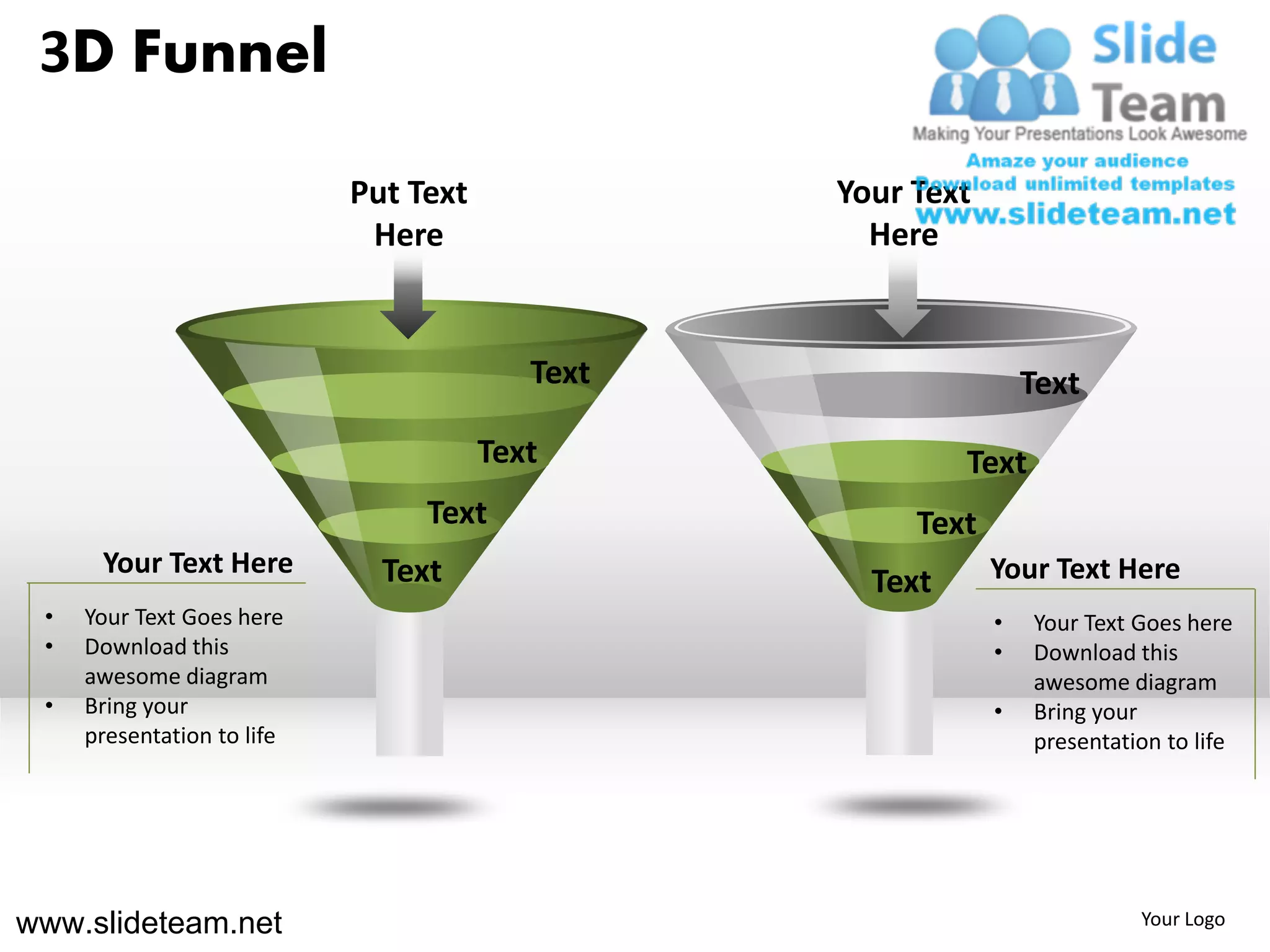 3d sales funnel powerpoint ppt templates. | PPT