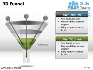 3d sales funnel powerpoint ppt templates. | PPT