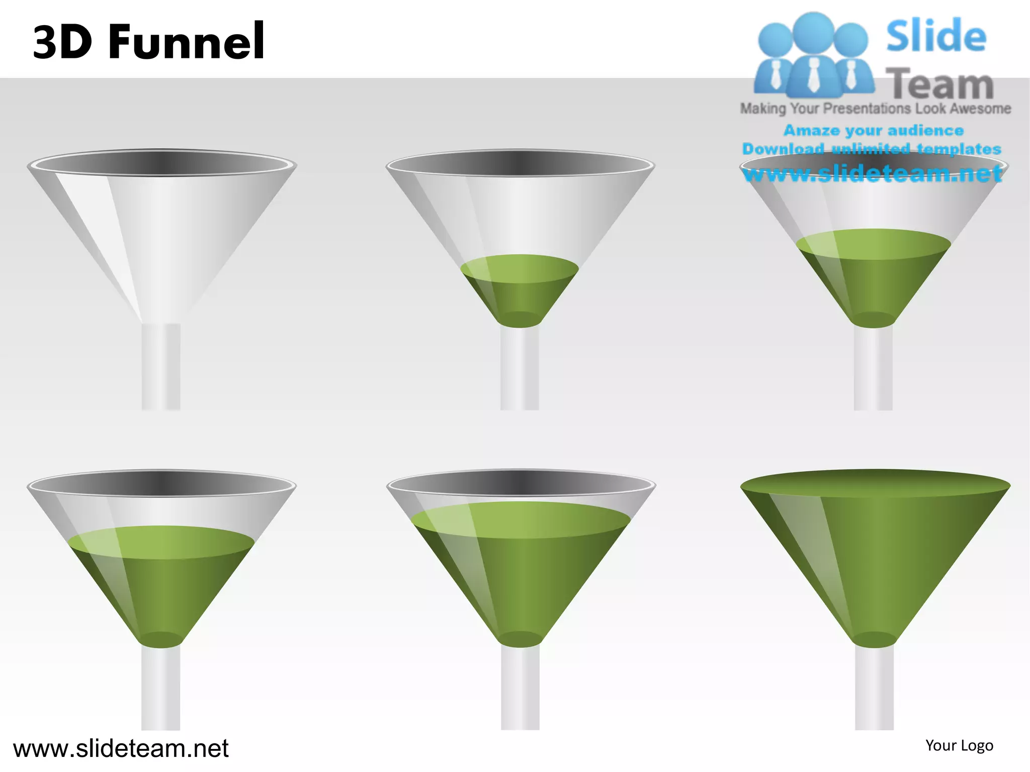 3d sales funnel powerpoint presentation templates. | PDF