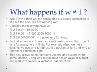 3 d scaling and translation in homogeneous coordinates | PPTX