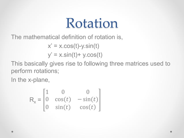 3 d scaling and translation in homogeneous coordinates