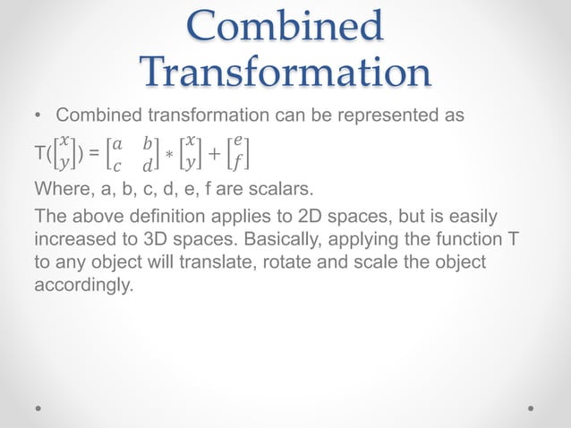 3 d scaling and translation in homogeneous coordinates | PPTX | Maps ...