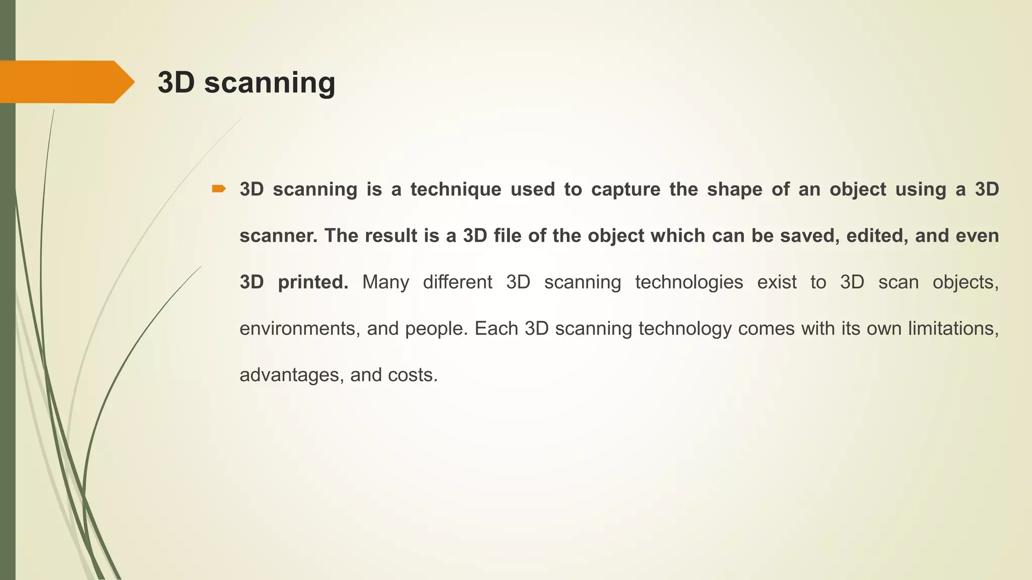3 d scanning technology | PPTX