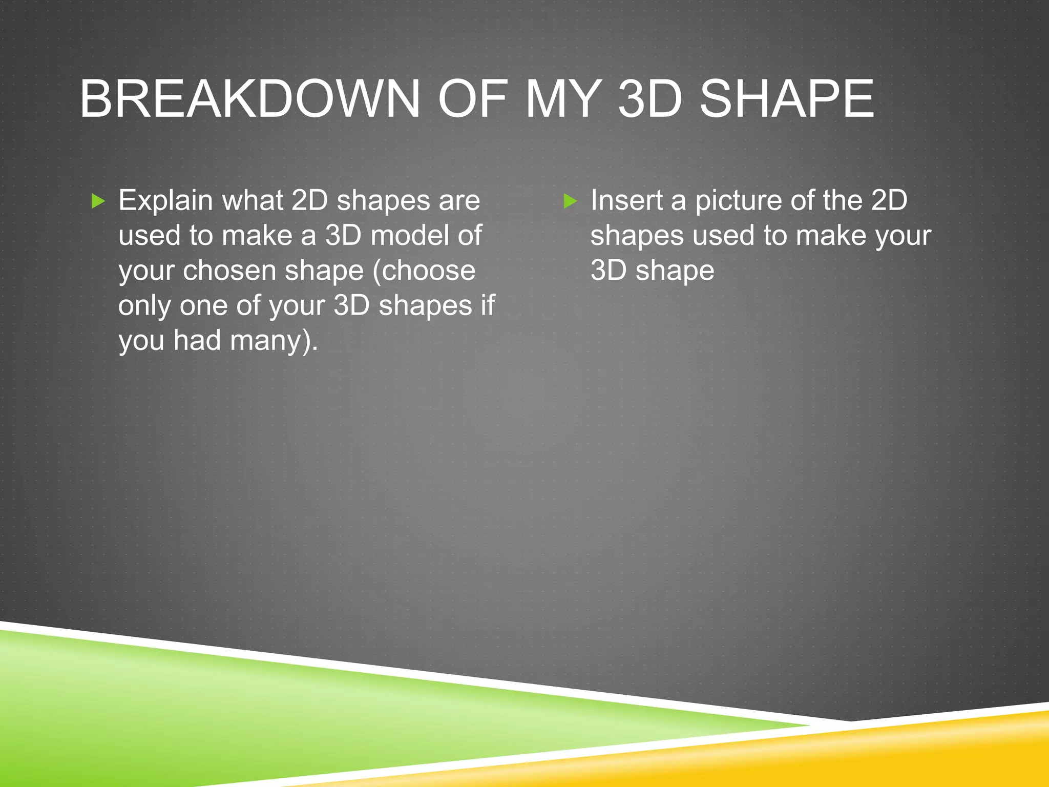 3 d shape assessment powerpoint | PPTX