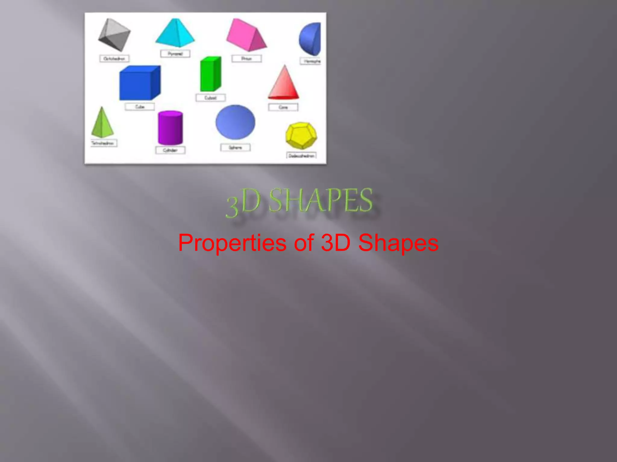 3 d shapes | PPTX