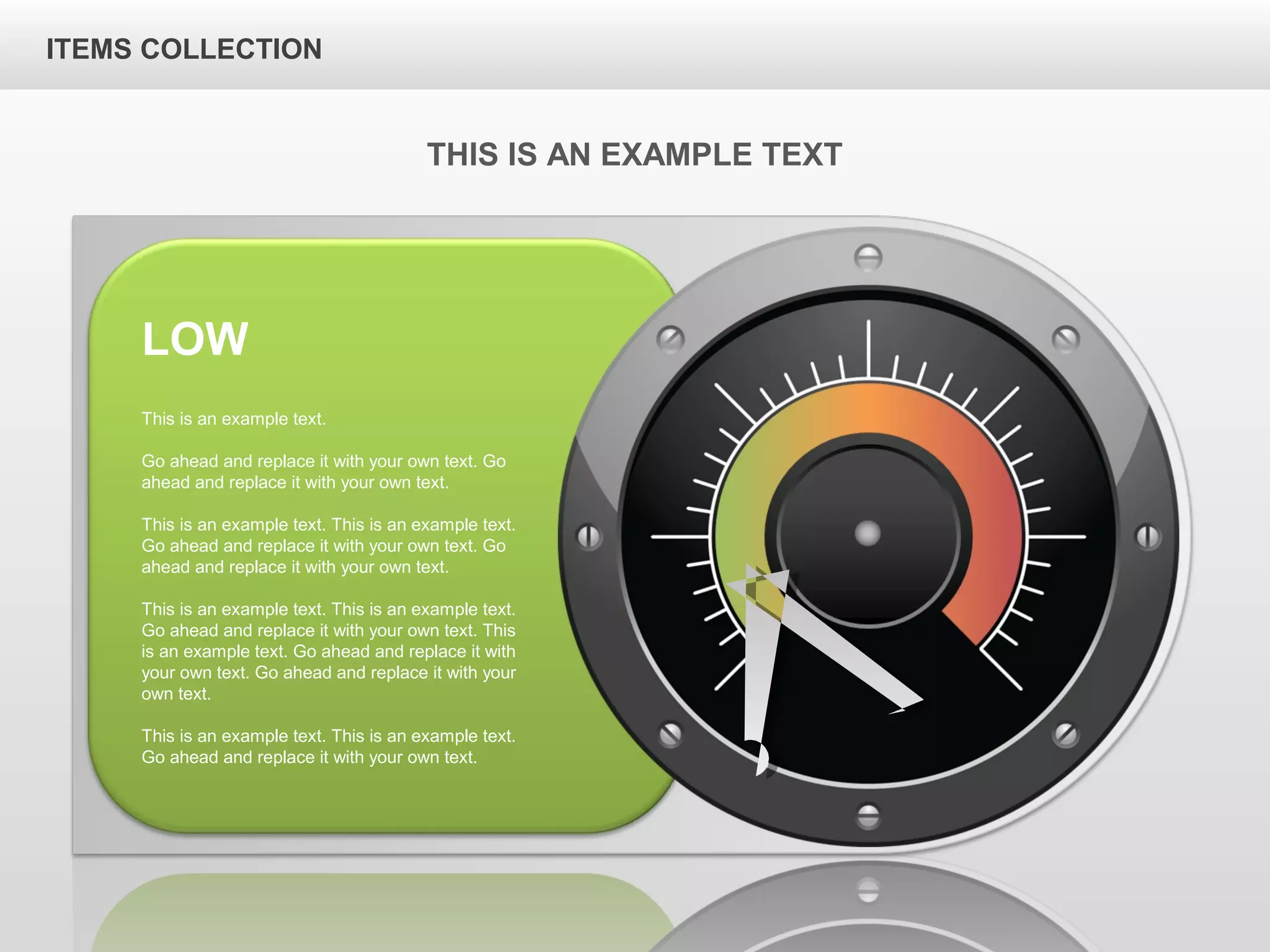 3D Shapes with Meters Collection for PowerPoint by PoweredTemplate.com