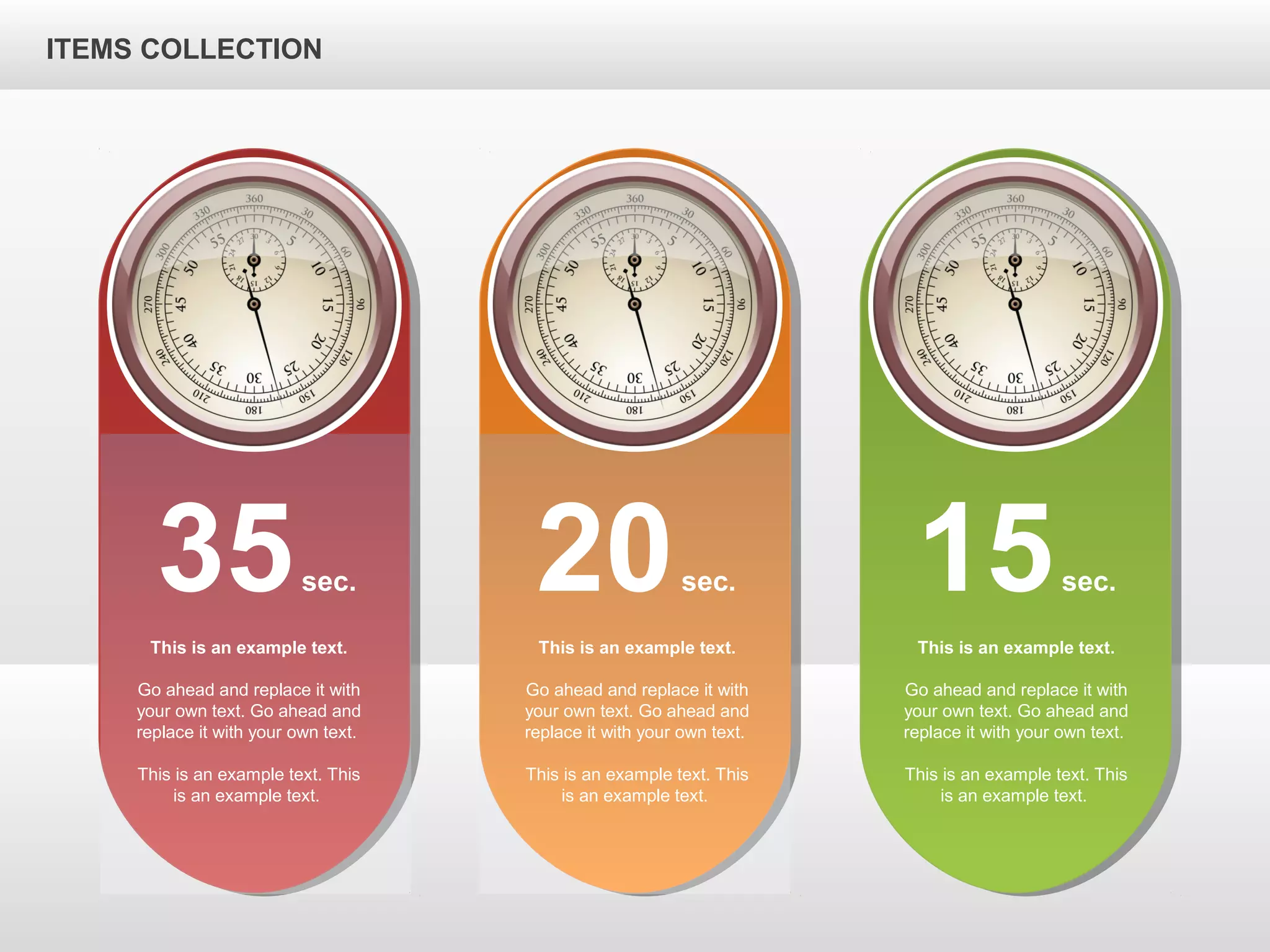 3D Shapes with Meters Collection for PowerPoint by PoweredTemplate.com
