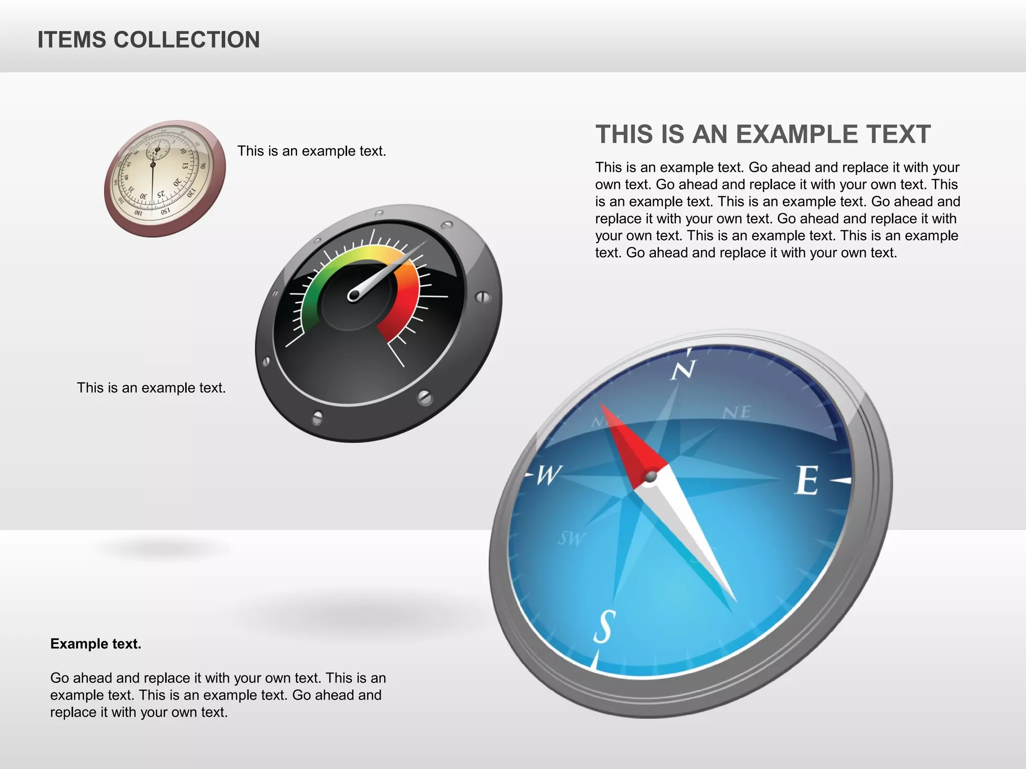 3D Shapes with Meters Collection for PowerPoint by PoweredTemplate.com