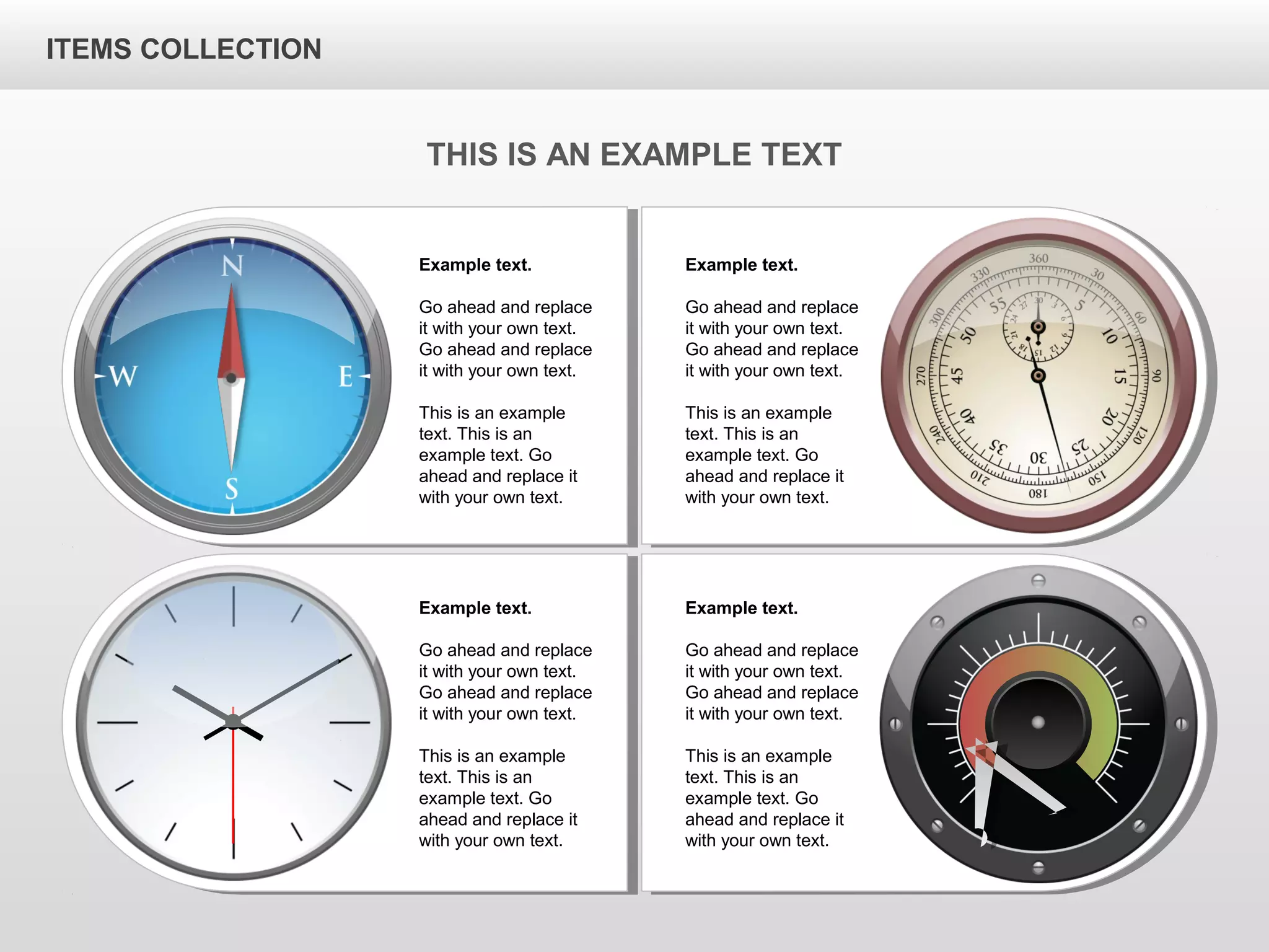 3D Shapes with Meters Collection for PowerPoint by PoweredTemplate.com
