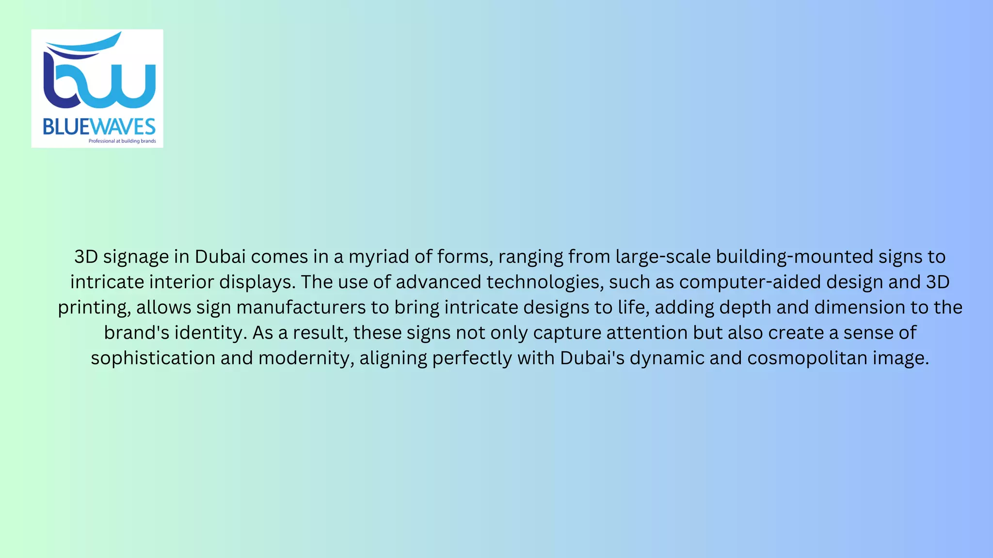 3D Signage Dubai | PDF
