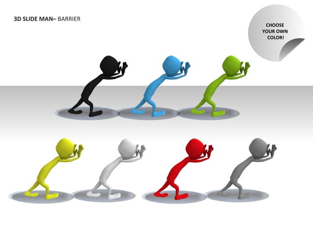 3D slide man barrier | PPT