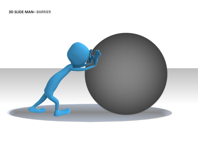 3D slide man barrier | PPT
