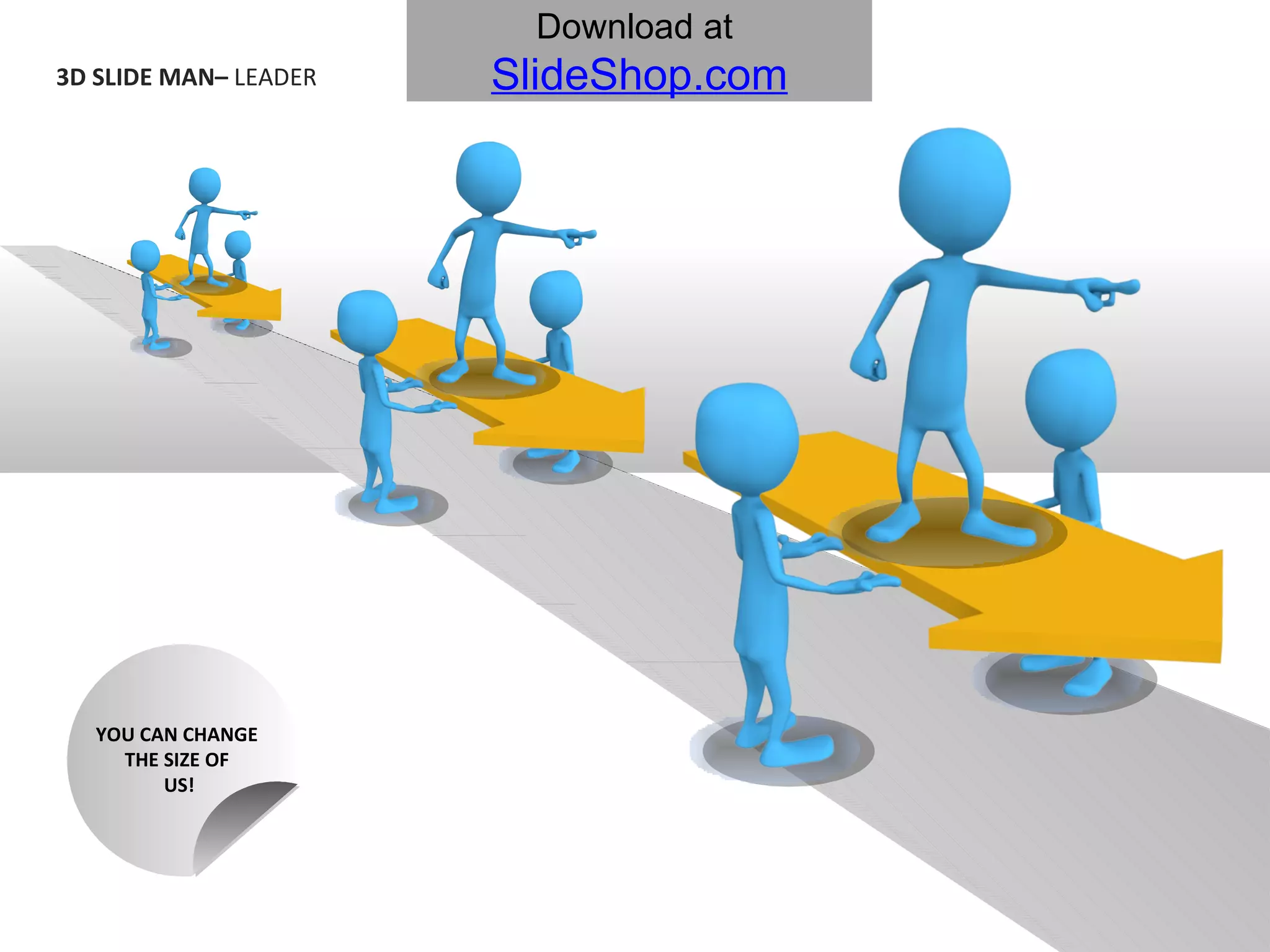 3D slide man leader | PPT