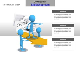 3D slide man leader | PPT