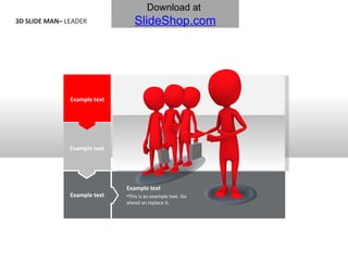 3D slide man leader | PPT