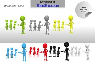3D slide man leader | PPT