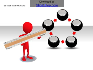 3 d slide man - measure | PPT