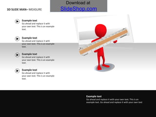 3 d slide man - measure | PPT