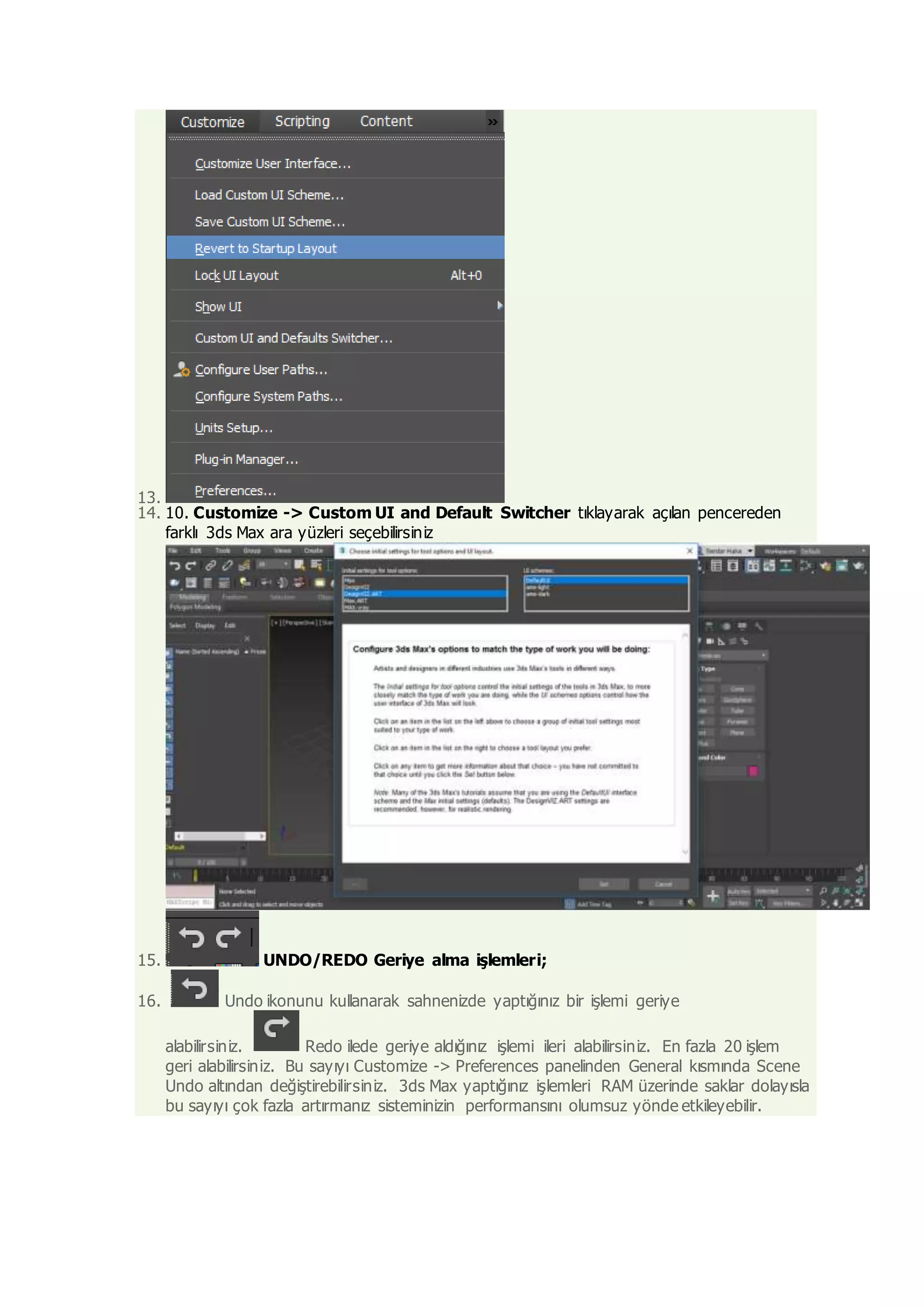 3ds Max Arayüz ve Temel Bilgiler | DOCX
