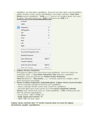 3ds Max Arayüz ve Temel Bilgiler | DOCX