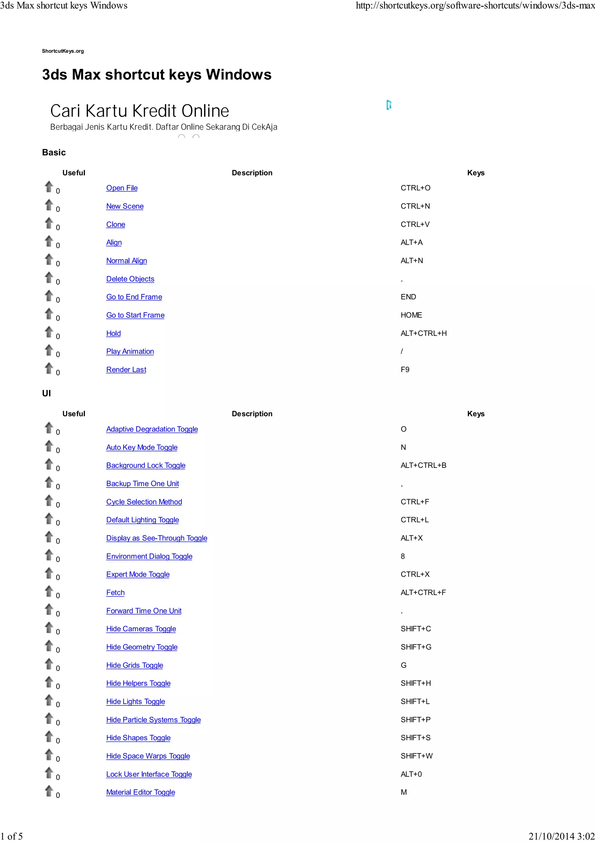 3ds max shortcut keys windows | PDF