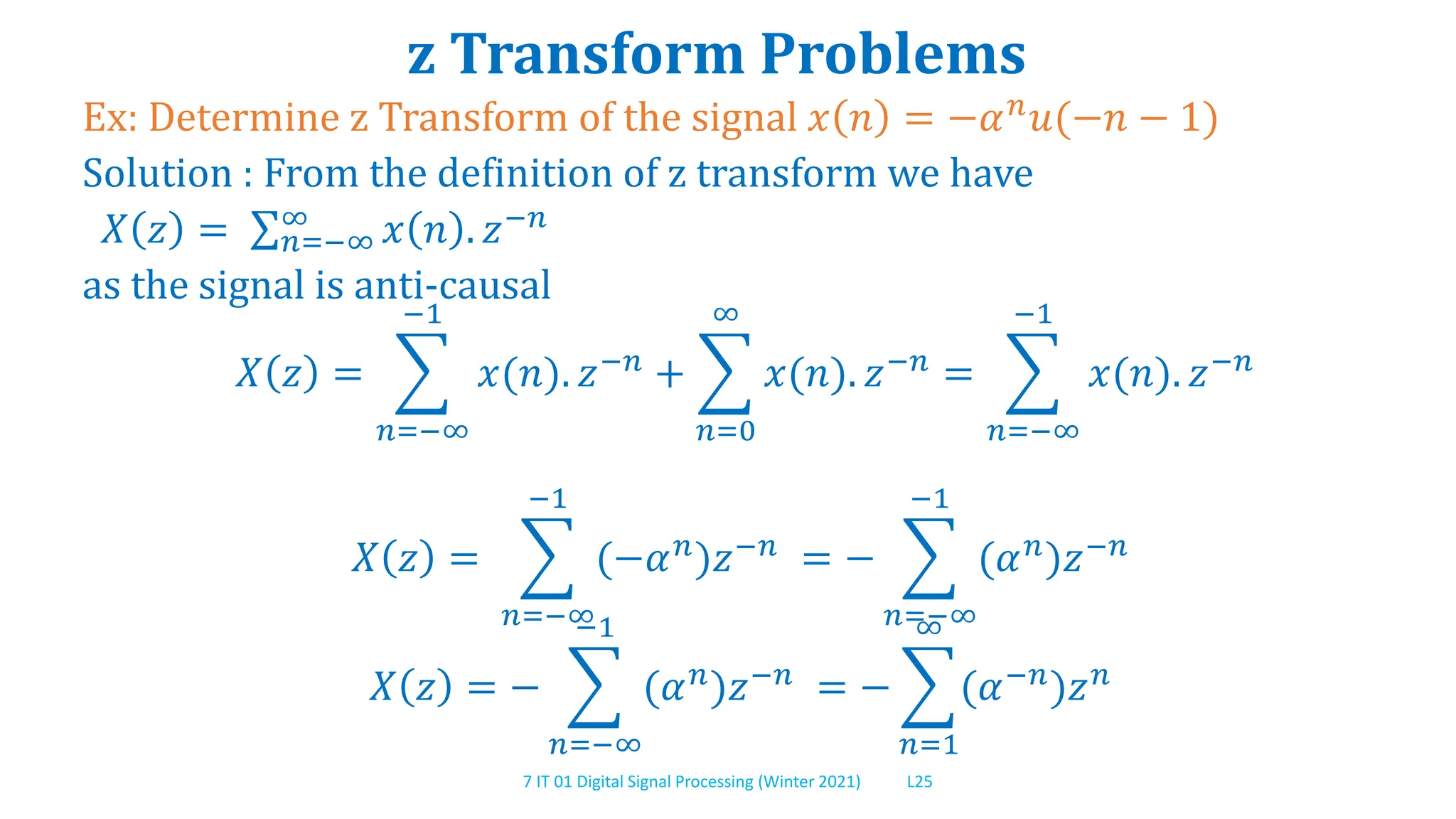 Frequency Analysis Using Z Transform Pptx