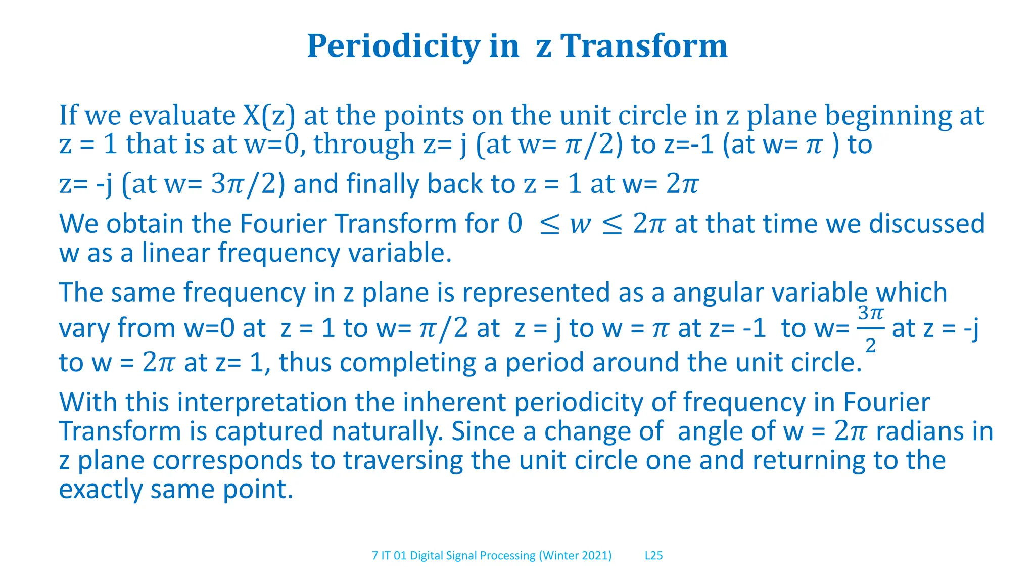 Frequency Analysis Using Z Transform Pptx