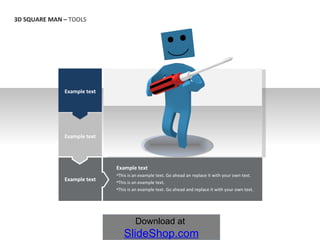 3D Square Man - Tools | PPT