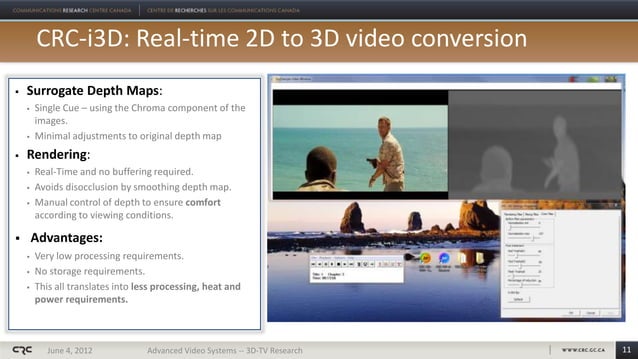 2D to 3D conversion at CRC: A visual perception approach. | PPT