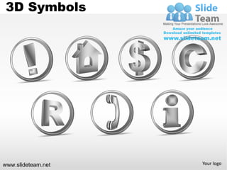 3d symbols powerpoint ppt templates. | PDF