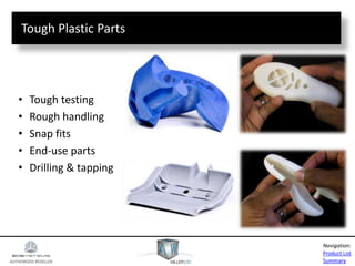 3D Systems printer overview FTI - Projet 1000 & 1500 series | PPTX