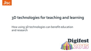 3D technologies for teaching and learning | PPT