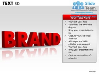 3d text powerpoint slides ppt templates | PDF