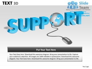 3d text powerpoint slides ppt templates | PDF