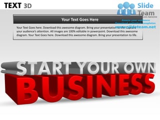 3d text powerpoint slides ppt templates | PDF | Computer Animation ...